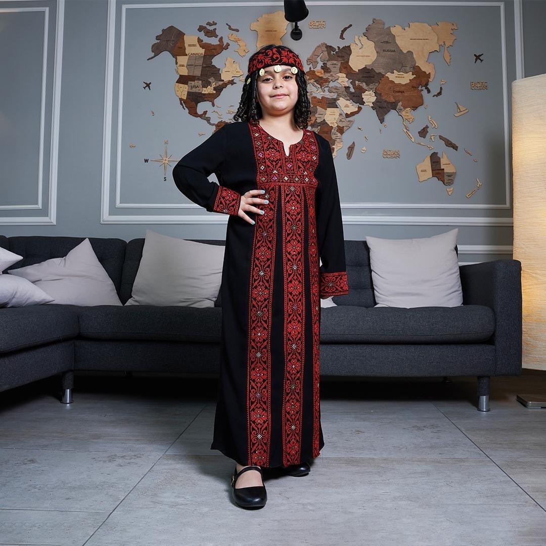 Traditional Embroidered Palestinian Thoub for Kids | Made in Palestine